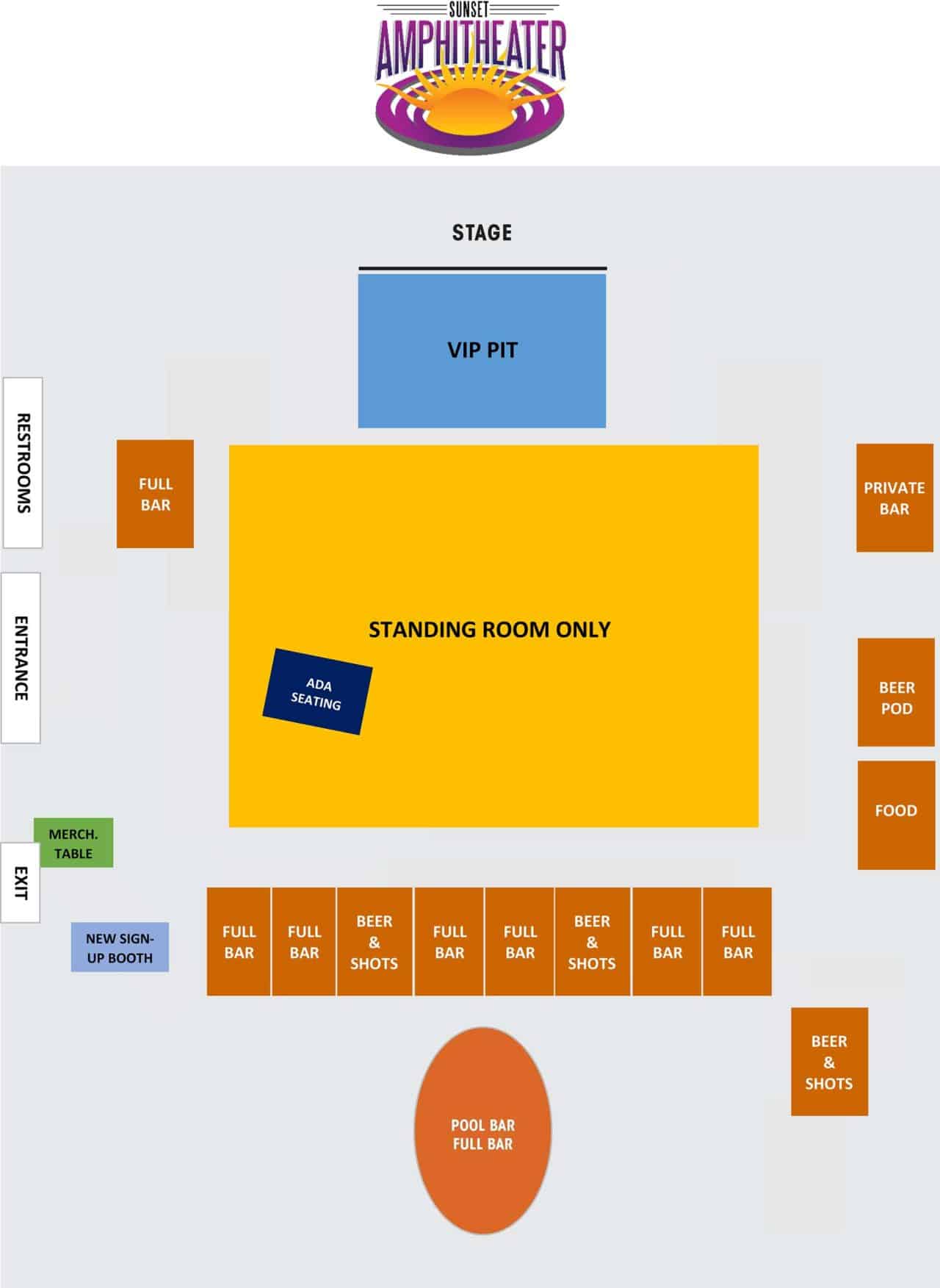 Sunset Amphitheater Map